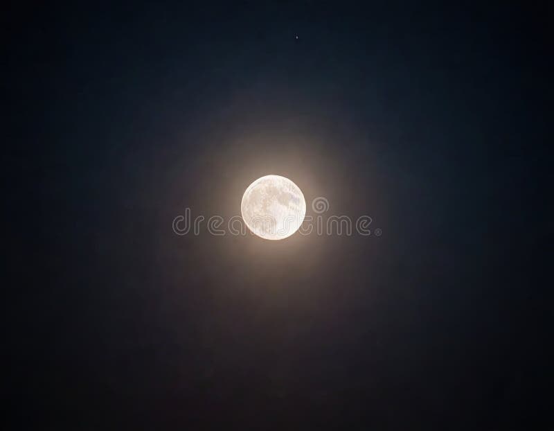 Picture of the Moon from Afar in the Middle of the Night in the Sky ...