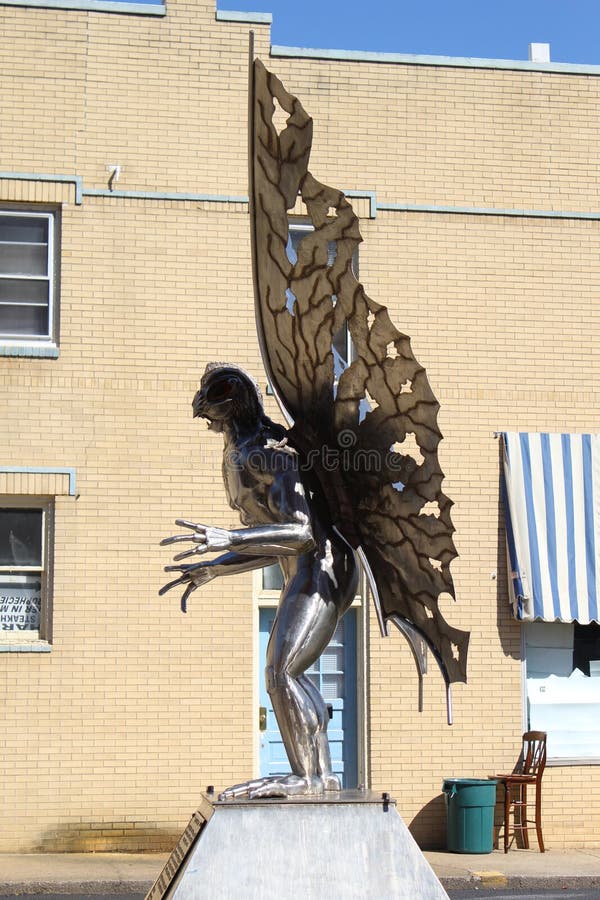 Mothman Statue editorial photo. Image of ancient, mothman - 111284426