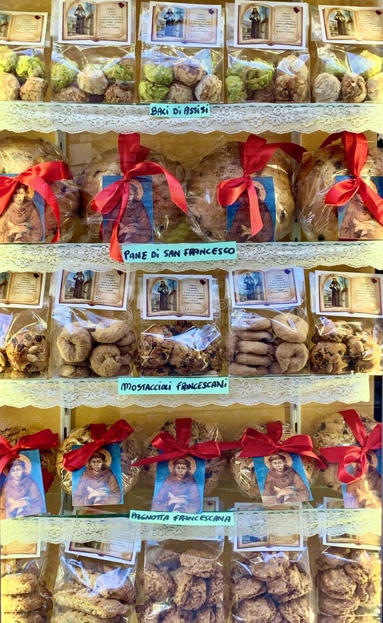 Multiple Different Cookies in Storefront Assisi Stock Image - Image of ...