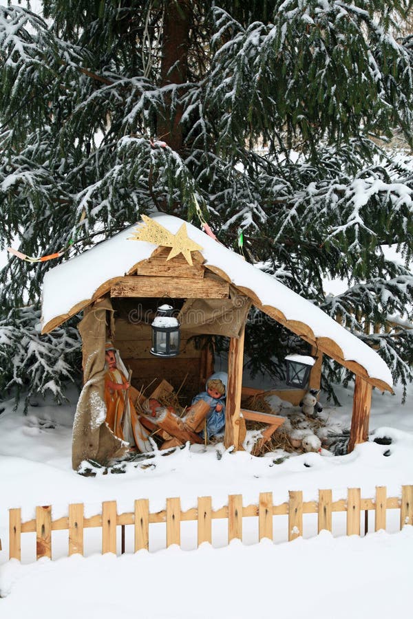 Picture of the Nativity stock image. Image of winter - 13170569