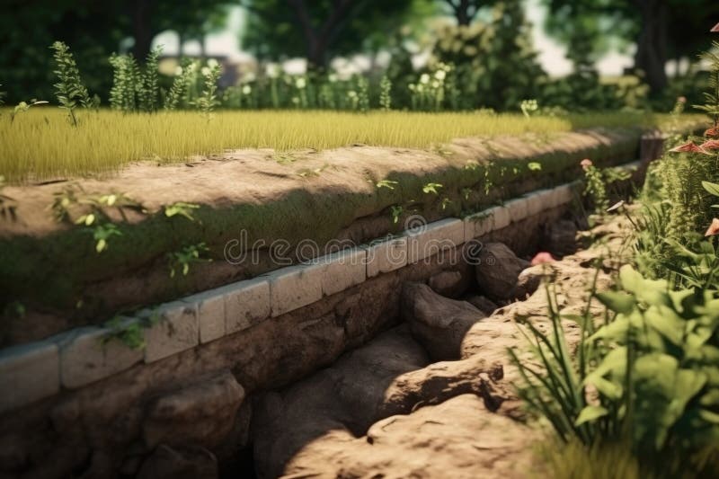 A Picture of a Natural Landscape with Grass and Rocks Stock Photo ...