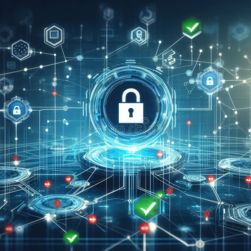 Network Security System Computer, Network Internet Safety Stock ...