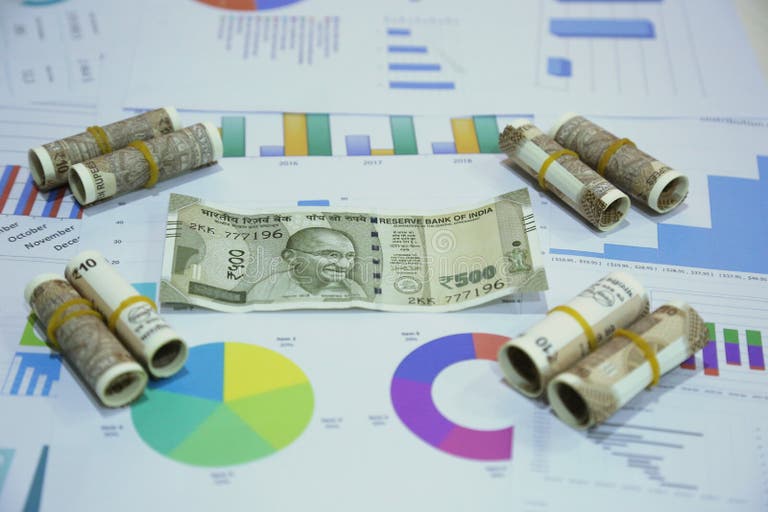 Picture of New Indian 10 Rupee and 500 Rupee Notes Stock Image - Image ...