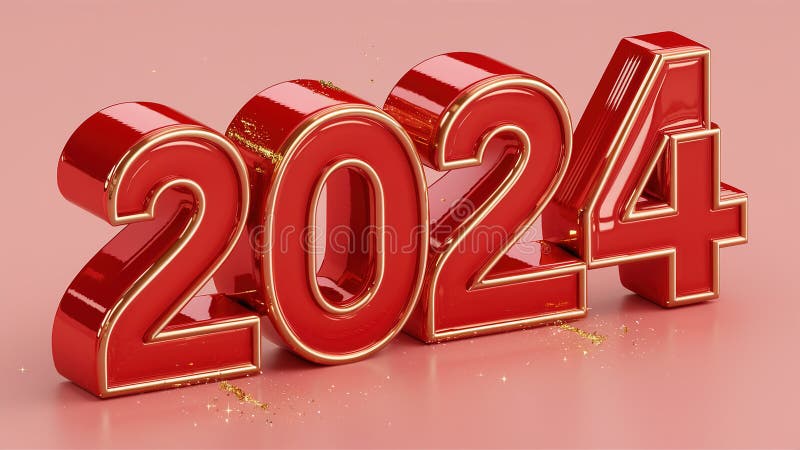Picture of 2024 in Numbers on Different Coloured Background. Generative ...