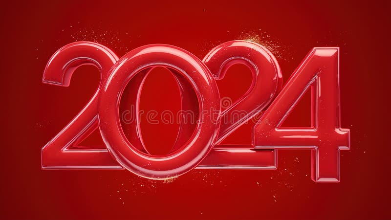 Picture of 2024 in Numbers on Different Coloured Background. Generative ...