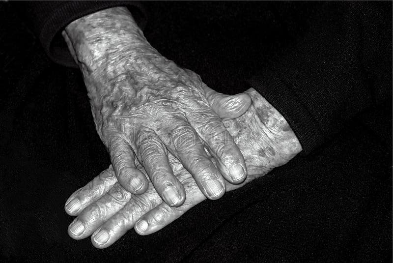 Old Hands in Black and White Stock Photo - Image of white, closeup ...