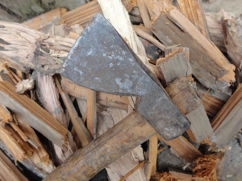 Old Rusted Axe Used for Cutting Trees Stock Image - Image of hatchet ...