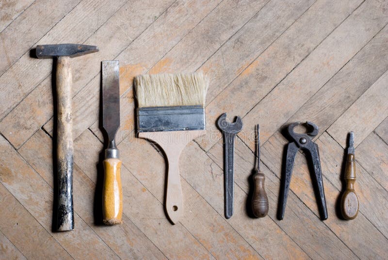 Old tools stock photo. Image of file, tools, iron, brush - 30239346