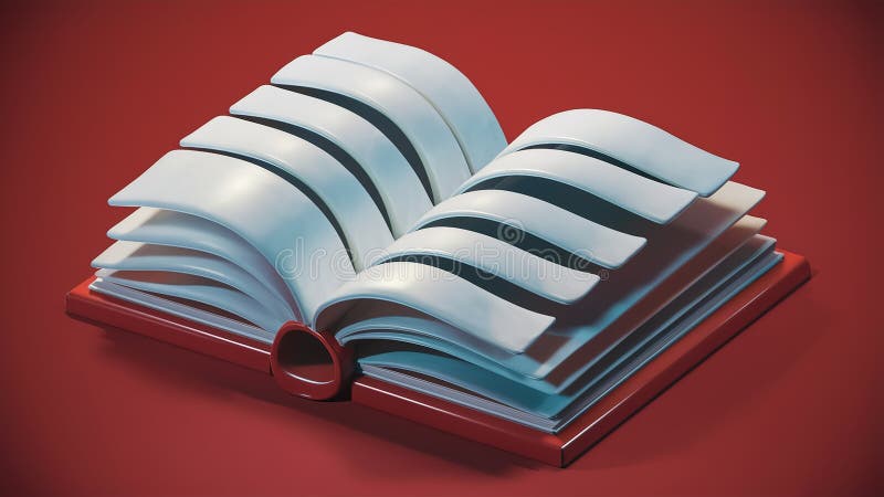 Picture of Open Book with Empty White Pages and Black Horizontal Lines ...