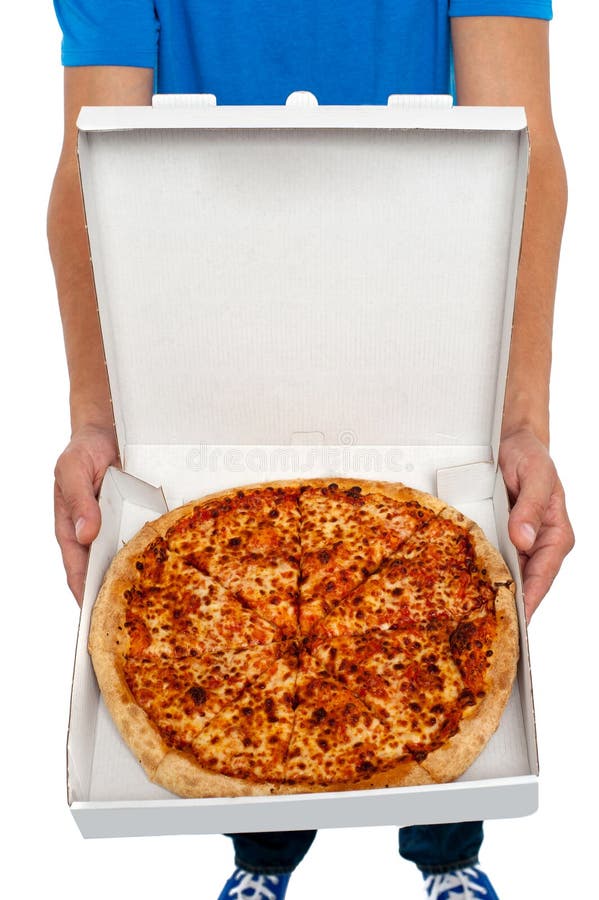 A Picture of an Open Pizza Box. Stock Photo - Image of meal, fast: 26395448
