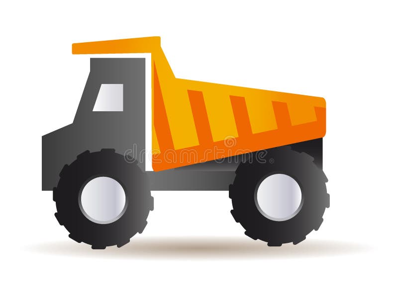 Kipper Truck Illustration Front View in Flat Style Stock Vector ...