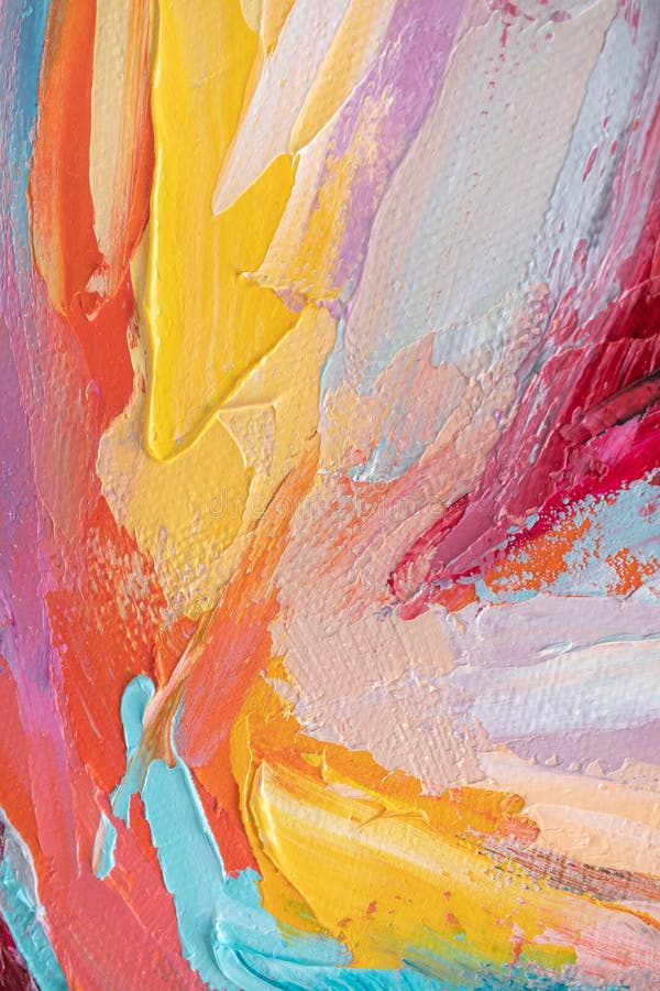 The Background is Written in Acrylic. Painting in Multicolored Tones ...