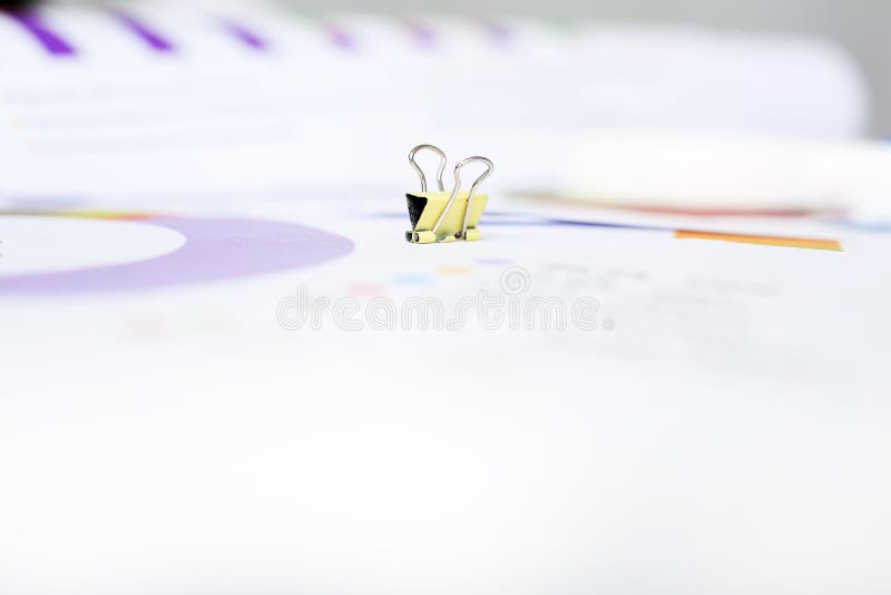 Picture of Paper Pin on the Financial Paper Stock Image - Image of ...