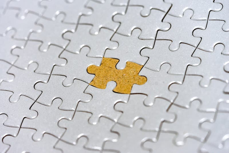 Picture of a Paper Puzzle with One Color Different from Them Stock ...