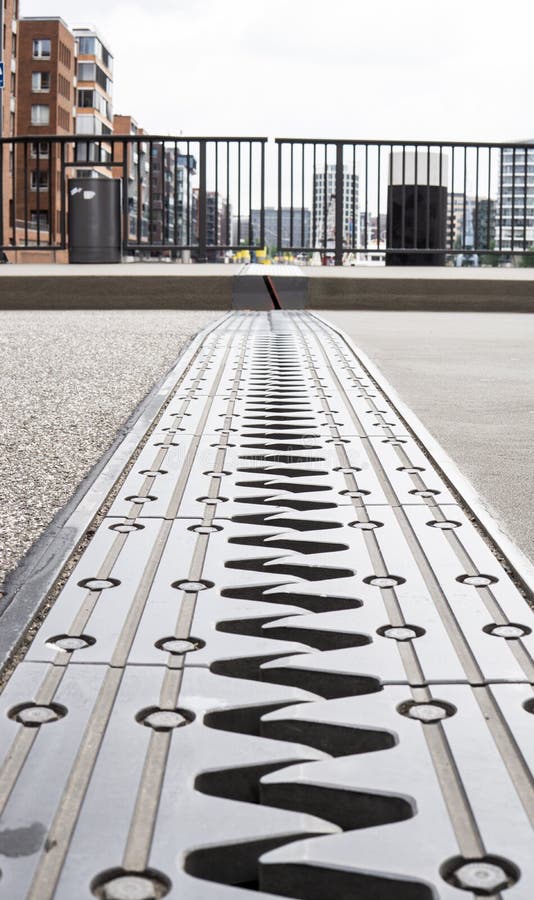 Metal stripe on a bridge stock photo. Image of temperature - 124952814