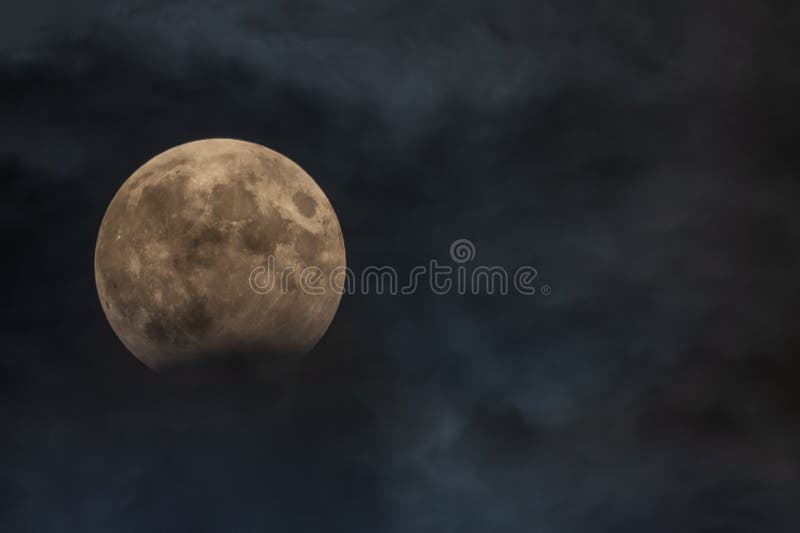 Partial Full Moon stock image. Image of bright, detail - 142463425