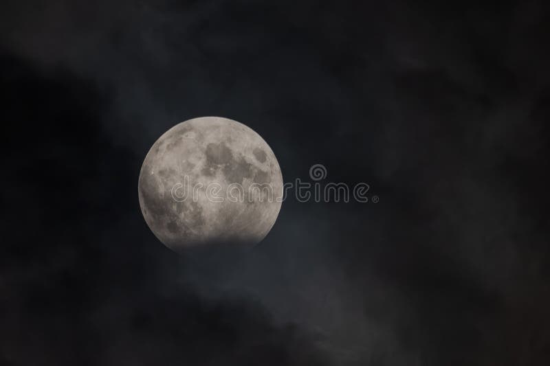 Partial Full Moon stock image. Image of bright, detail - 142463425