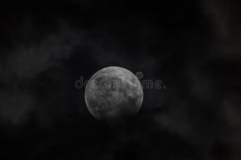 Partial Full Moon stock image. Image of bright, detail - 142463425
