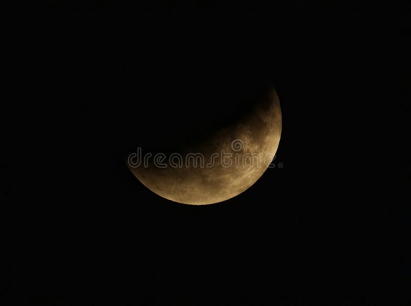 Partial Full Moon stock image. Image of detail, dark - 142463423
