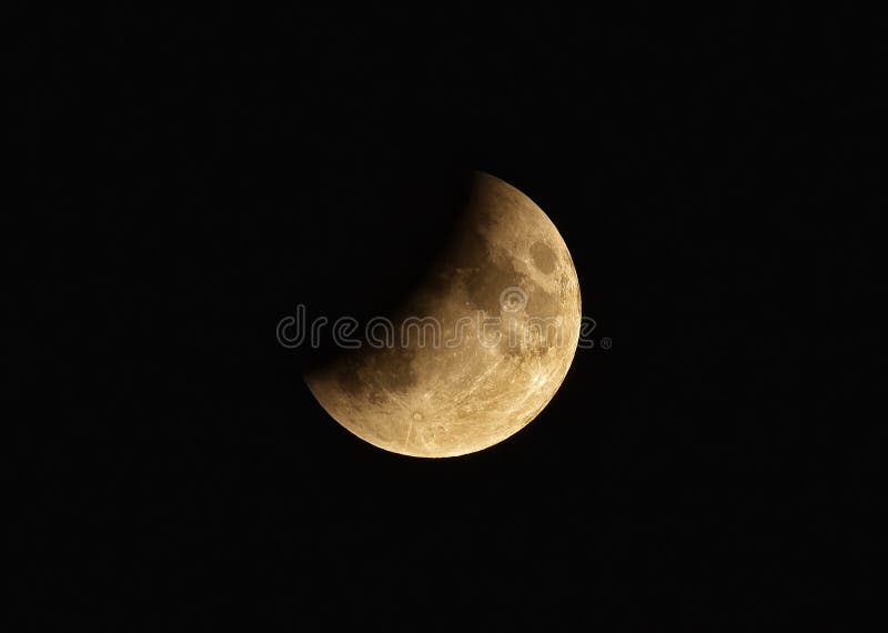 Partial Full Moon stock image. Image of detail, dark - 142463423