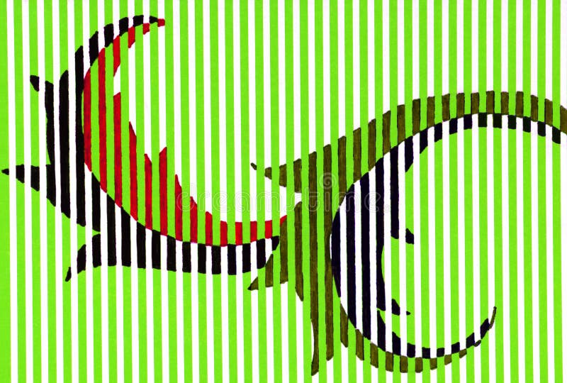 Abstract Drawing of Leaf Shapes. Stock Illustration - Illustration of ...