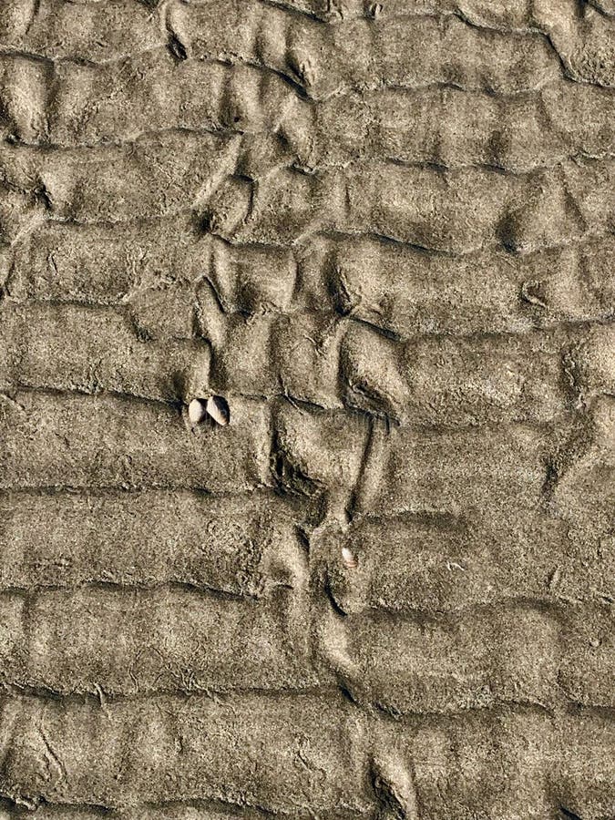 Patterns in the Sand Along the Beach Stock Image - Image of stain ...
