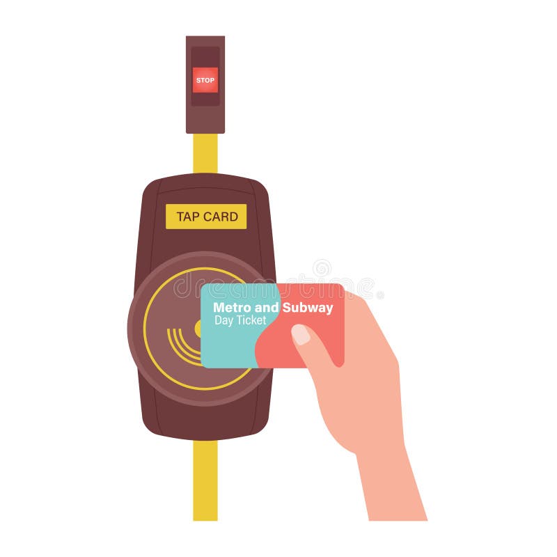 Picture of Payment Card in Transport on a White Background. Vector ...