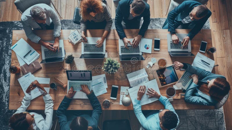 Picture of People Together Solve Problem Supporting Team with Fresh ...