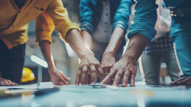 Picture of People Together Solve Problem Supporting Team with Fresh ...