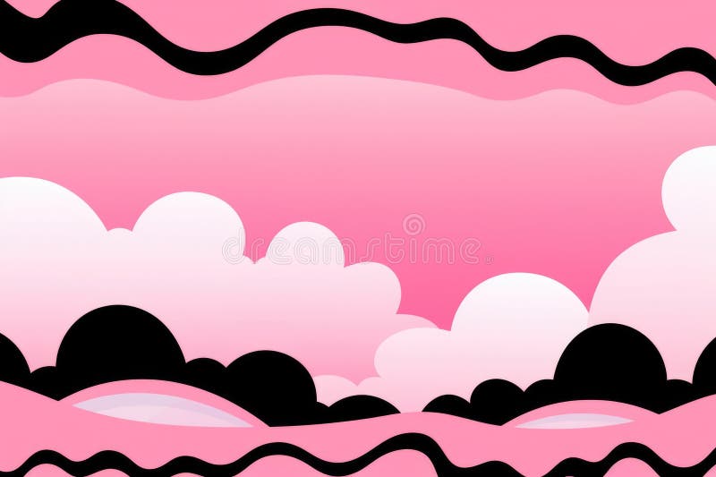 A Picture of a Pink Sky with Clouds. Frame with Copy Space. Stock ...