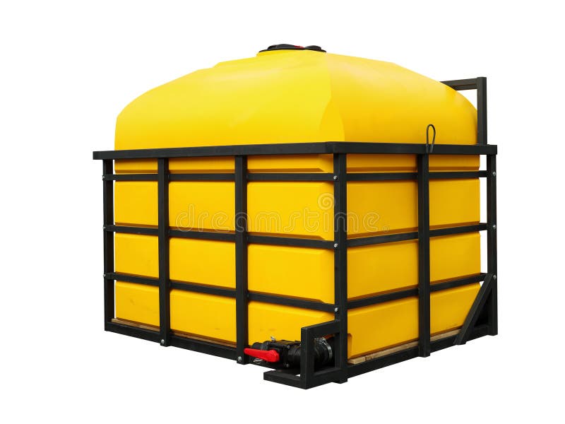 Plastic Tank for Water Storage. Isolated Image Stock Photo - Image of ...