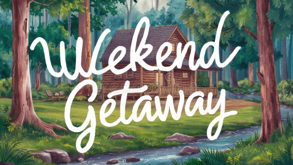 A Picture of a Poster for Weekend Getaway with the Words in Front, AI ...