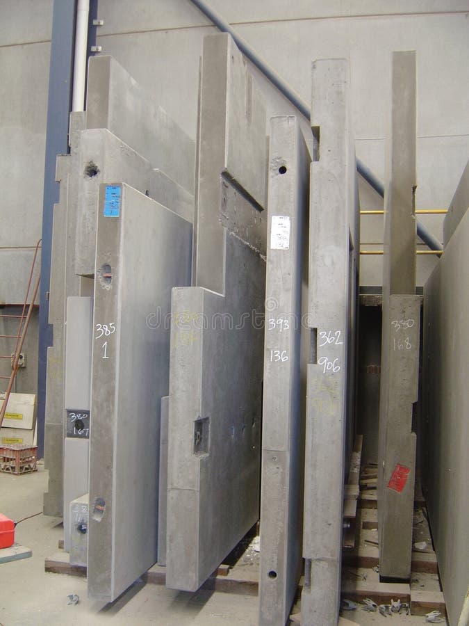 Picture of Precast Concrete Walls in the Warehouse Stock Image - Image ...