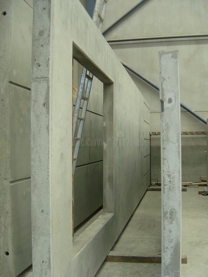 Picture of Precast Concrete Walls in the Warehouse Stock Photo - Image ...