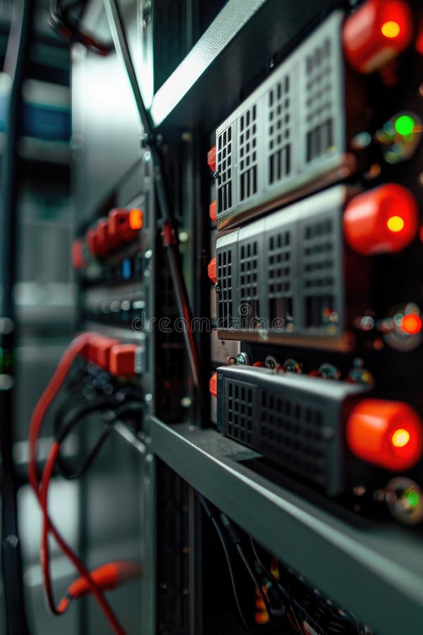 A Picture of a Rack with Multiple Wires Connected To it Stock Image ...