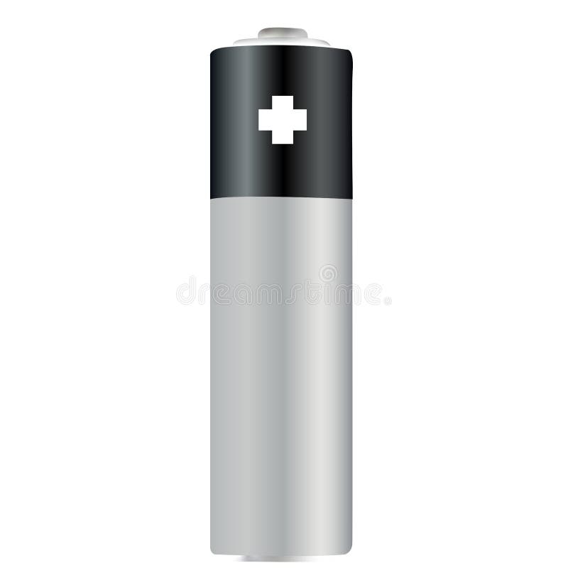 Picture of Realistic Battery on a White Background Stock Illustration ...