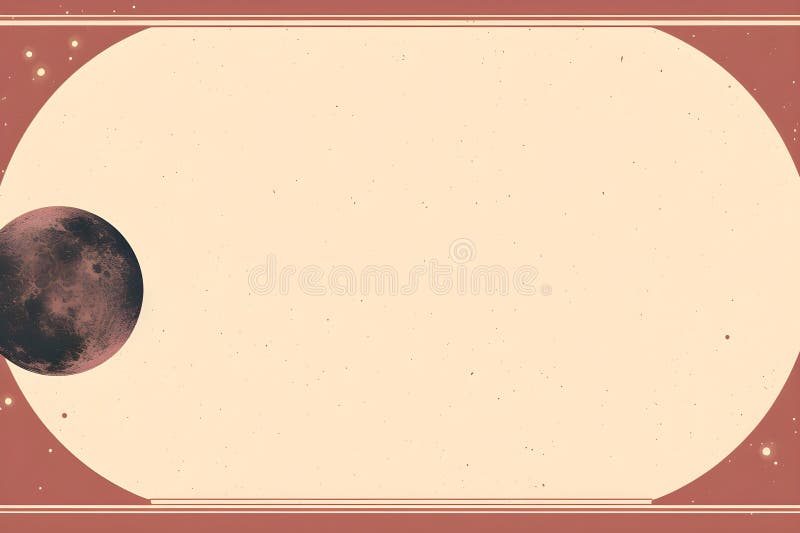 A Picture of a Red Moon with a Frame Around it. Abstract Maroon ...