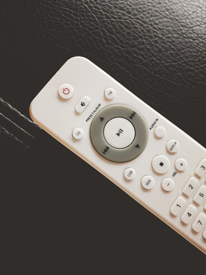 Remote Control of Radio on Couch Stock Image - Image of interior, black ...
