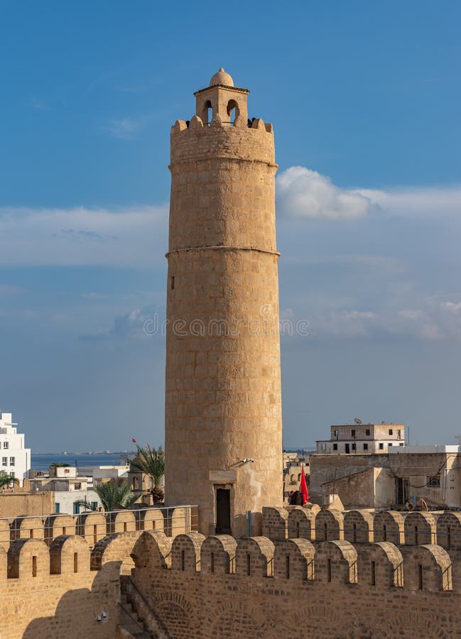 Ribat of Sousse stock image. Image of clouds, fortification - 377125021