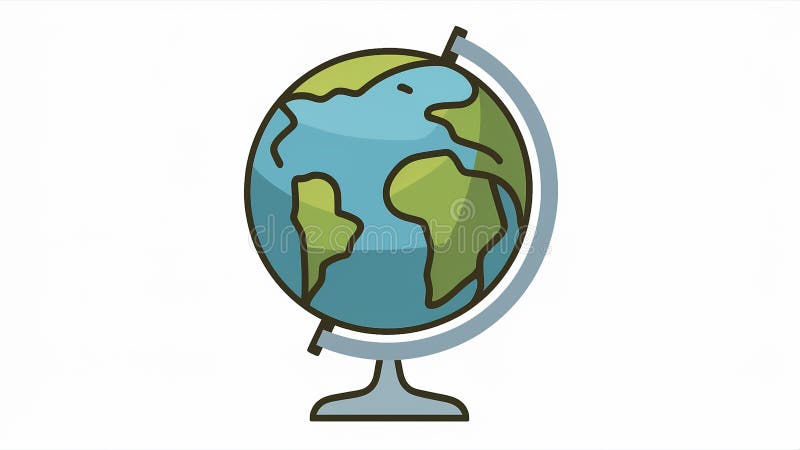 Picture of Round Shape Earth Map Design on White Background. Generative ...