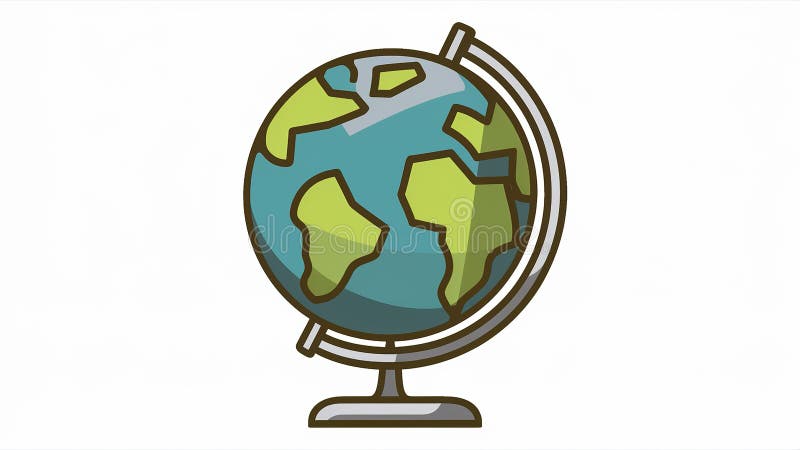 Picture of Round Shape Earth Map Design on White Background. Generative ...