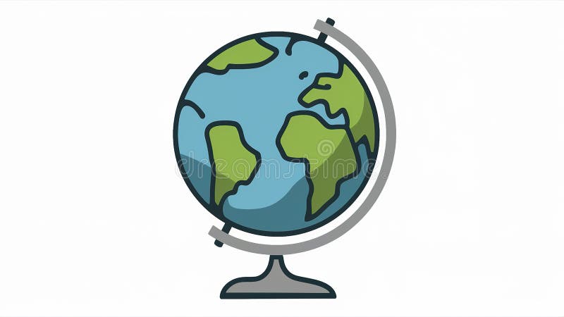 Picture of Round Shape Earth Map Design on White Background. Generative ...