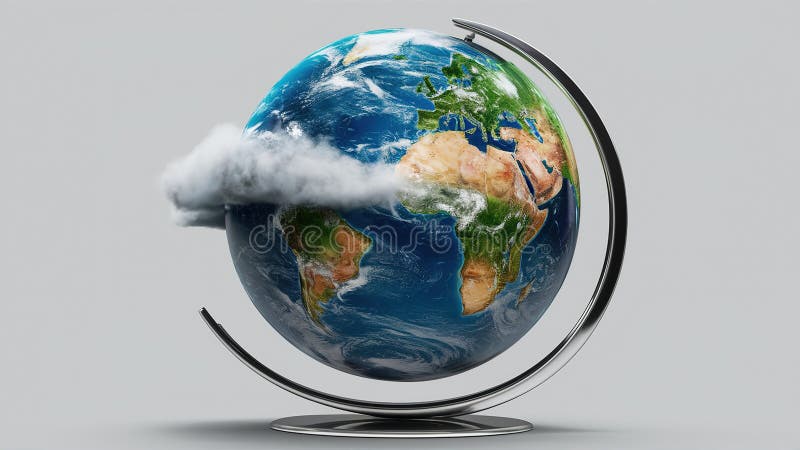 Picture of Round Shape Earth Map Design on White Background. Generative ...