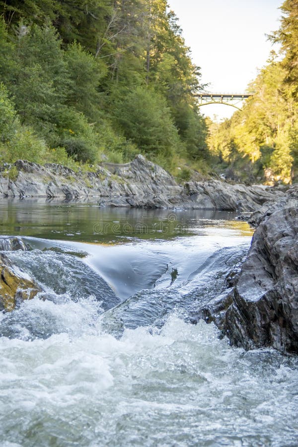 Rushing Blue Water through a River Stock Image - Image of forest ...