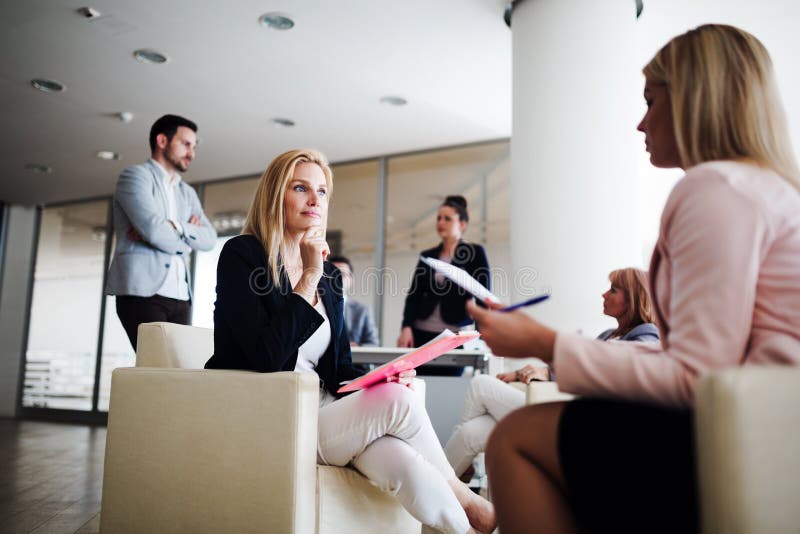 Picture of Sales Agents Working Together in Office Stock Photo - Image ...