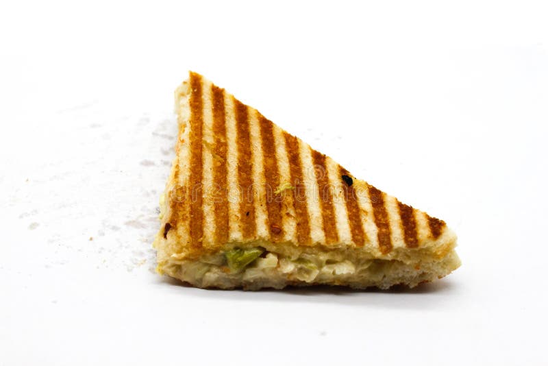A Picture of Sandwich on White Background Stock Image - Image of meat ...