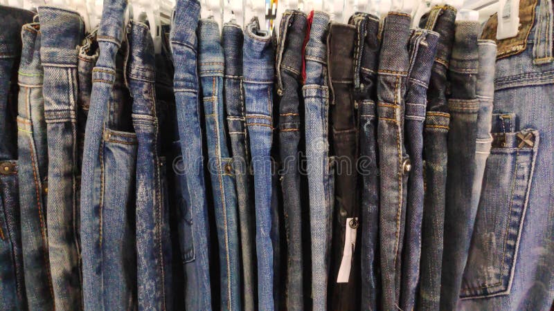 Picture of Secondhand Denim Fabric Pattern. Editorial Photo - Image of ...
