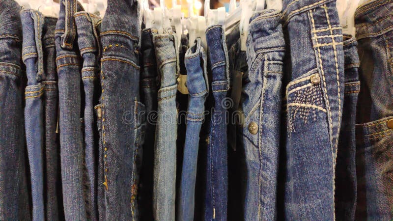 Picture of Secondhand Denim Fabric Pattern. Stock Photo - Image of ...
