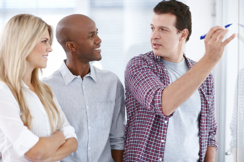 Picture this...a Senior Partner Explaining Something To His Colleagues ...