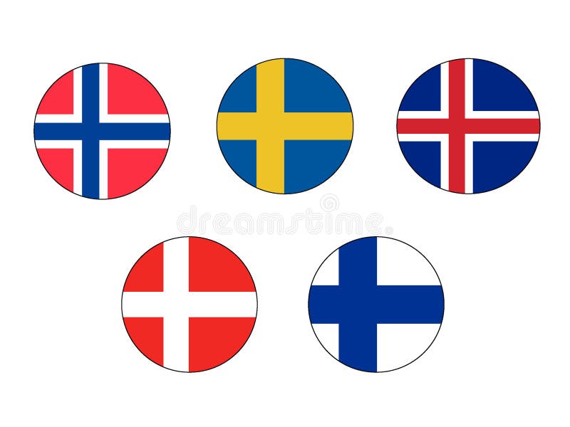 Picture Set of Flags of the Nordic Countries Stock Vector ... Picture Set of Flags of the Nordic Countries Stock Vector ...